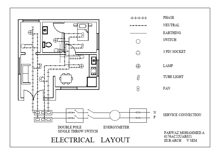 Electrical Layout - Parwaz-layout1 | PDF