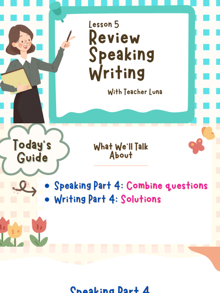 Lesson 5 - Review Speaking and Writing PDF | PDF