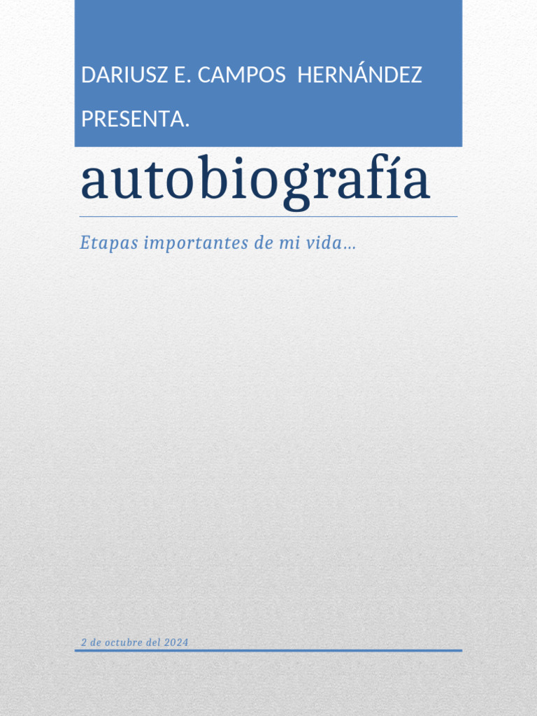 Mi Autobiografia | PDF