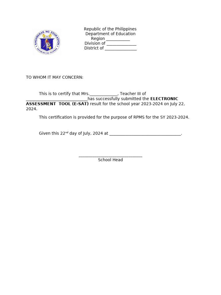 Esat Certification | PDF