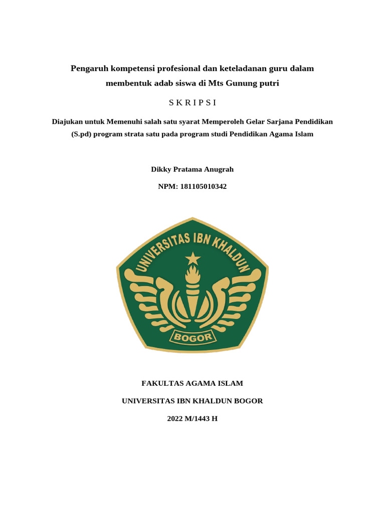 Cover Note Dikky | PDF | Abrahamic Religions