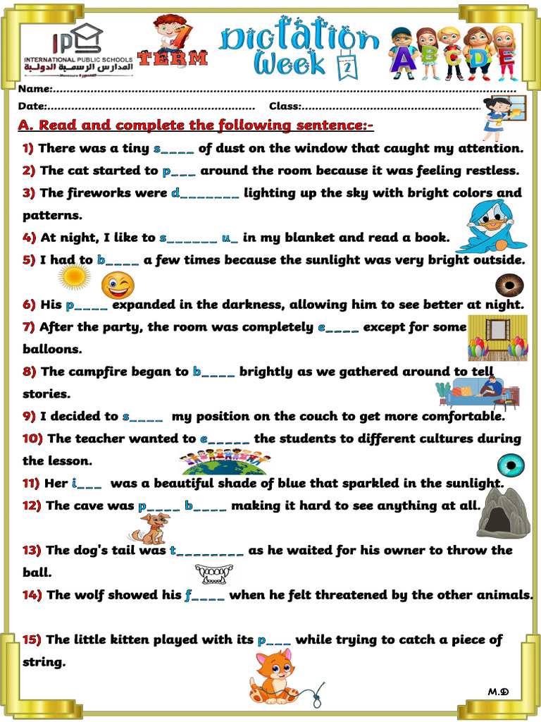 Dictation Week 2 Term 1 Year 6 | PDF