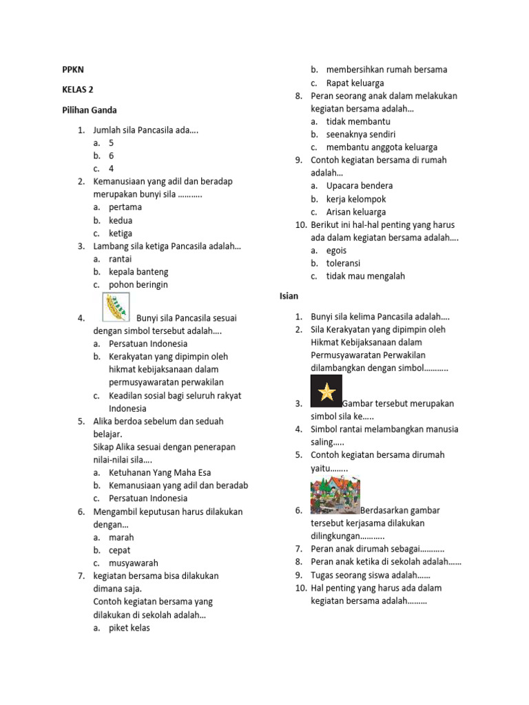 PPKN Kelas 2 | PDF
