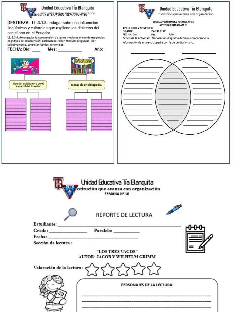 Actividades Intraclase - Semana 16-Lyl. | PDF