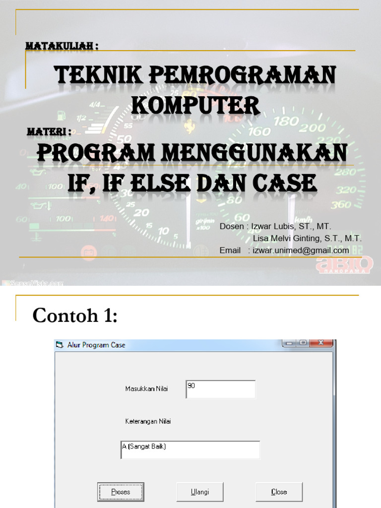 04 - Contoh Program If Dan If Else Dan Case | PDF