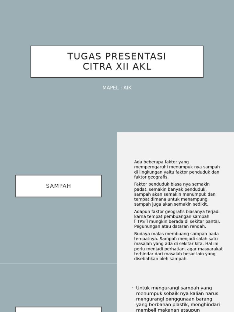 Presentasi AIK CITRA XII AKL | PDF