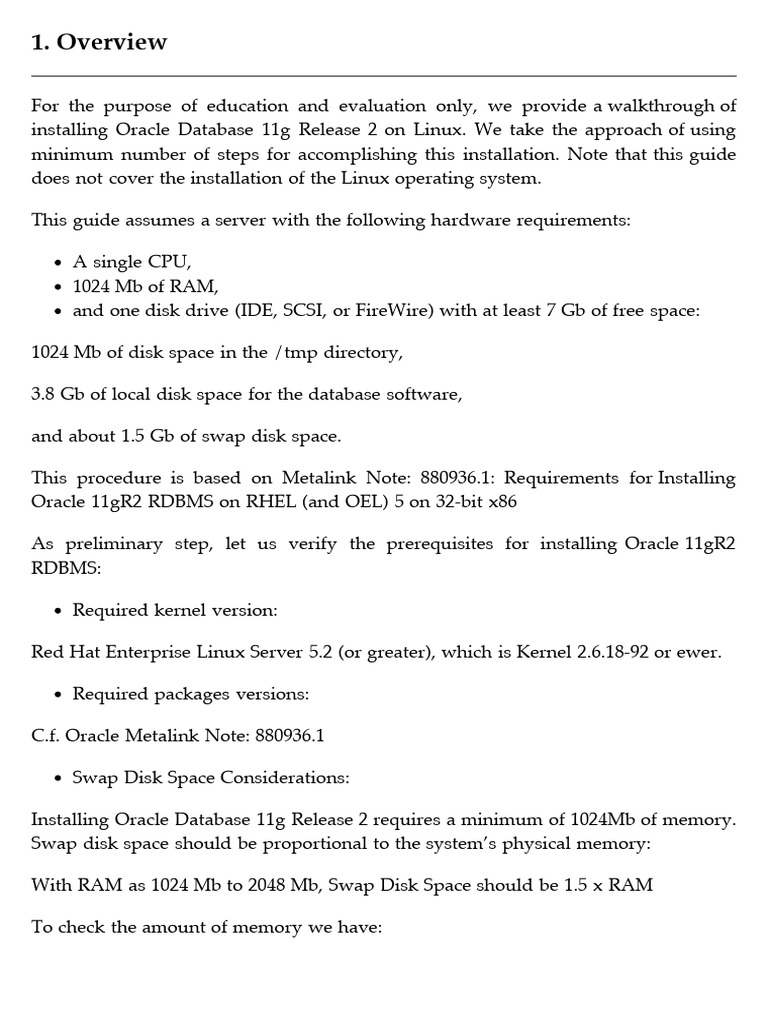 Installing Oracle Database 11g Release 2 On Linux X86 Pdf 5027