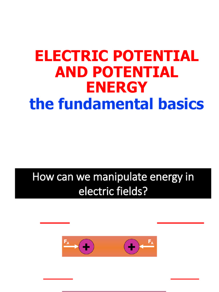 Electric Potential and Potential Energy | PDF | Potential Energy ...