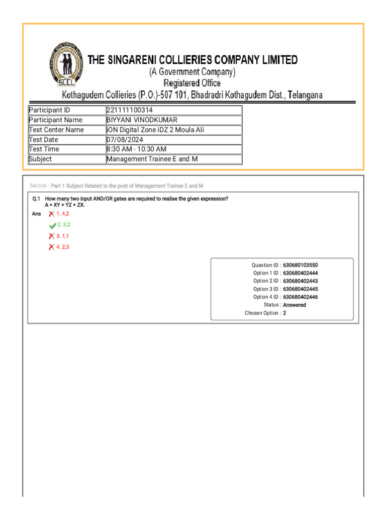 SCCL E&m | PDF