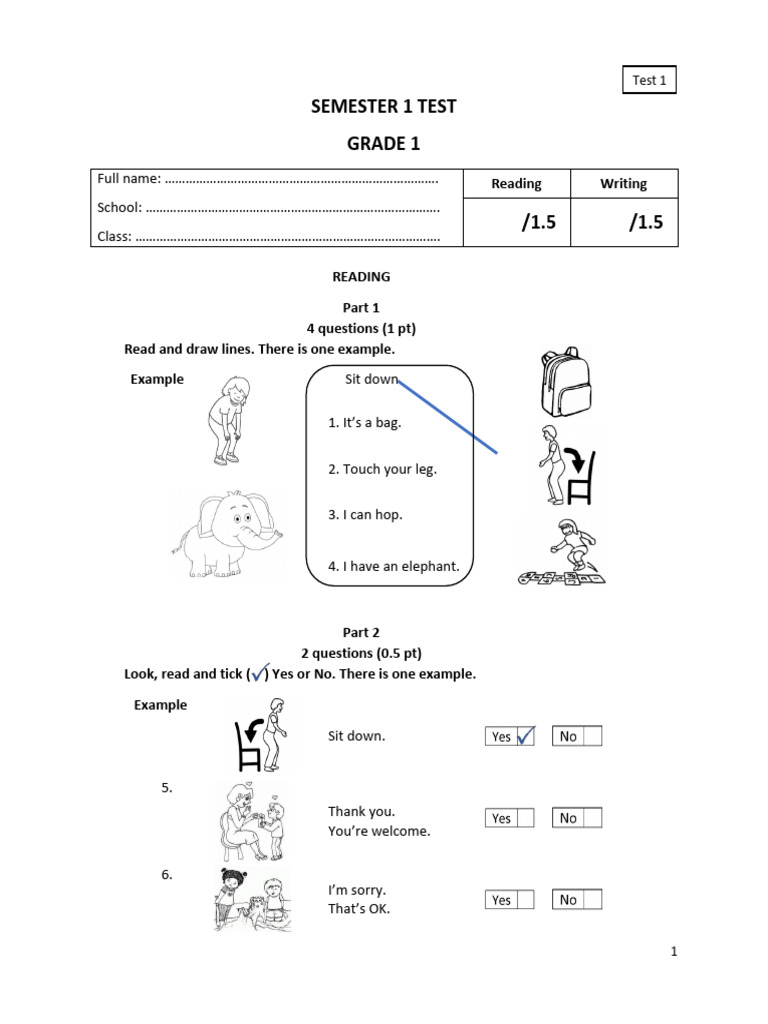 Reading and Writing 1 Esu 1 | PDF