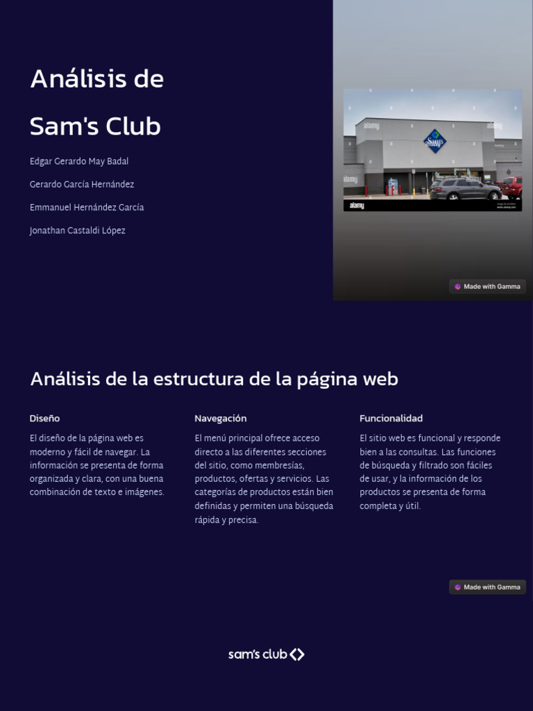 Analisis de la Web Sams Club | PDF