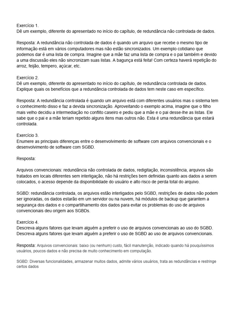 Exercícios (GitHub) | PDF