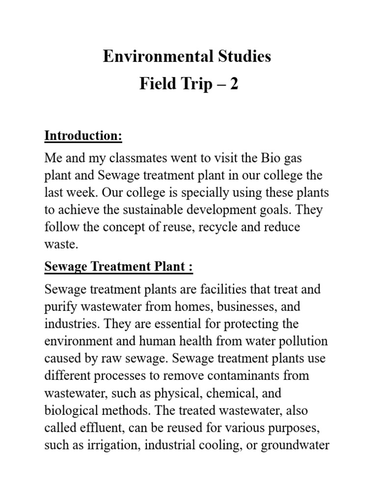 Field Trip 2 | PDF
