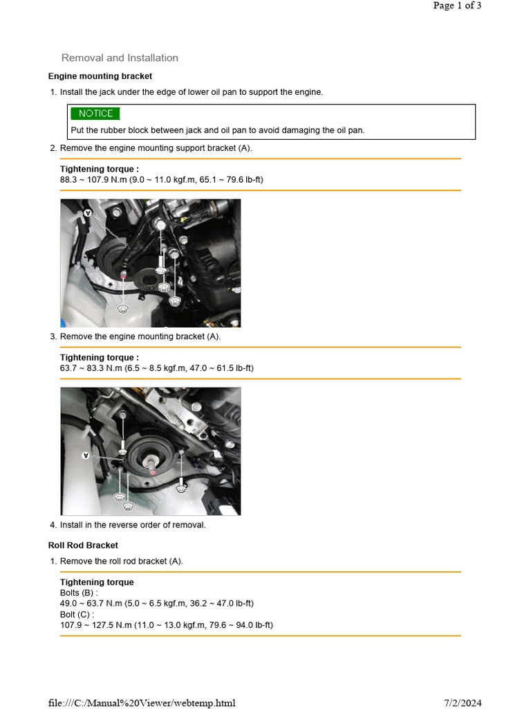 Repair Engine Mounting | PDF