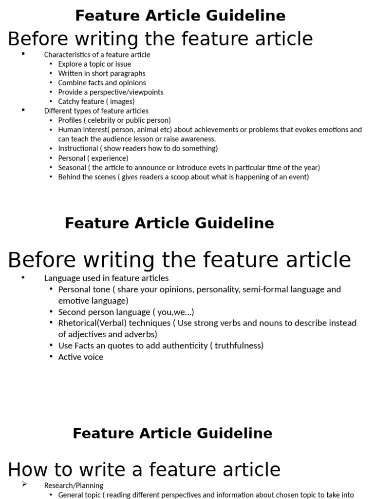 How to write feature | PDF