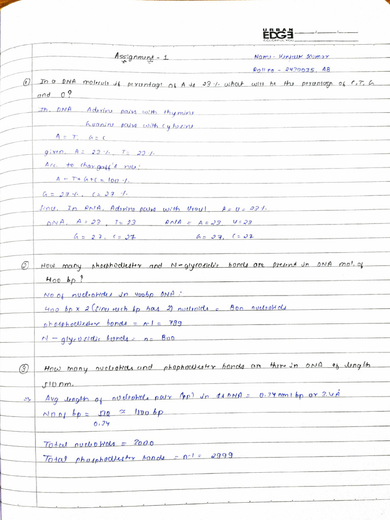 Bio Assignment-01 | PDF