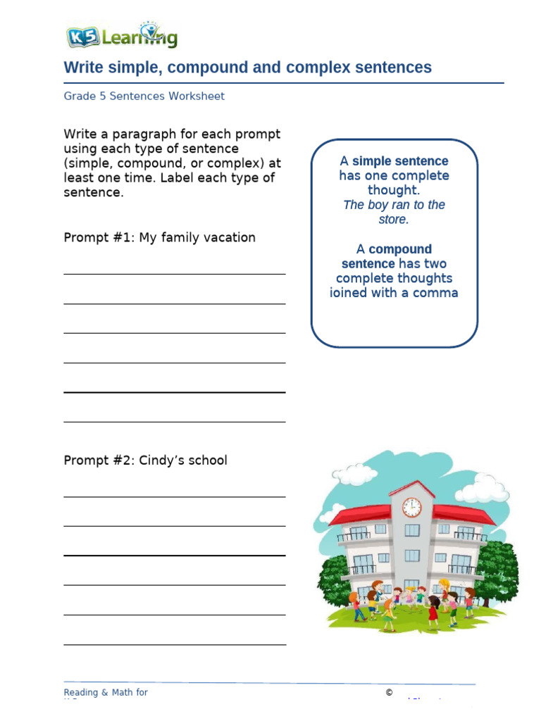 Grade 5 Simple Compound Complex A | PDF