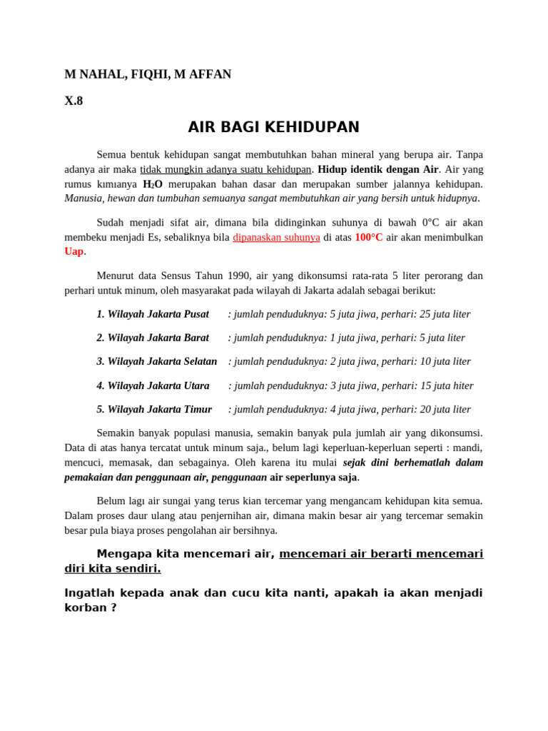 M Nahal, Fiqhi Putra, M Affan, X.8 | PDF