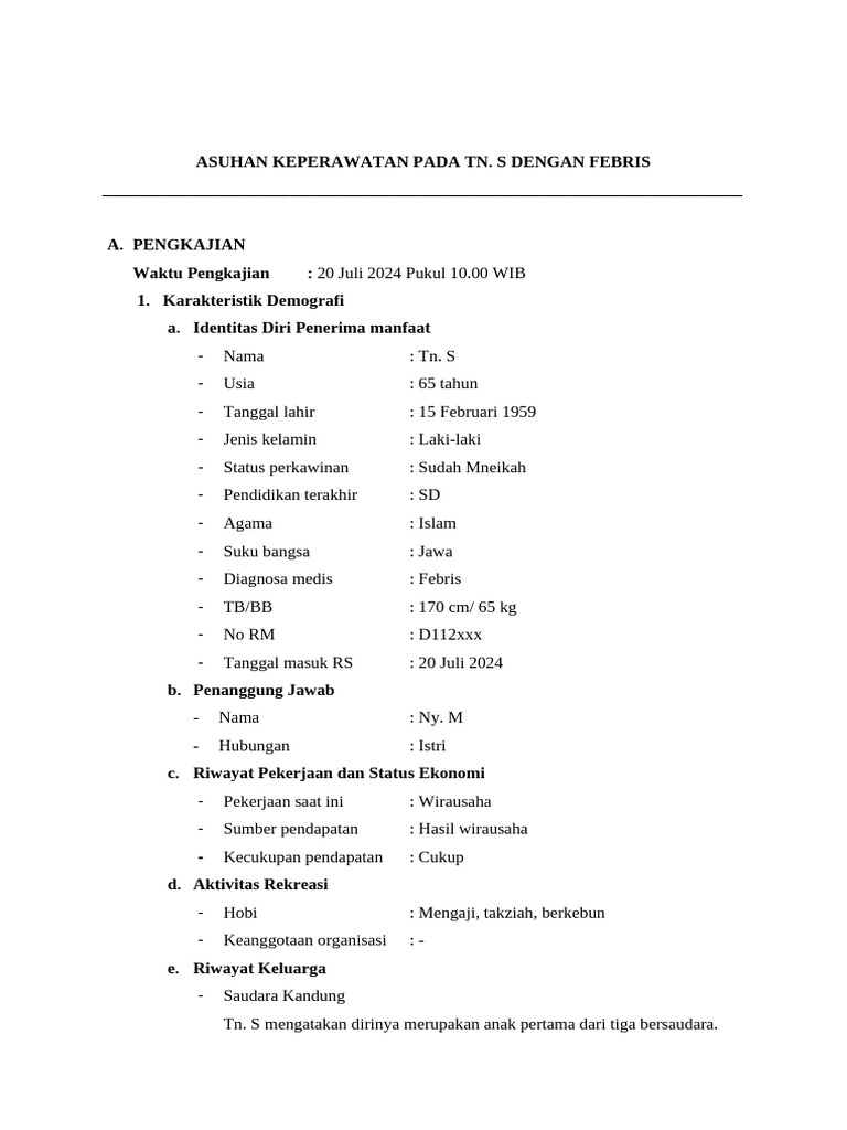 Askep Febris Termoregulasi | PDF