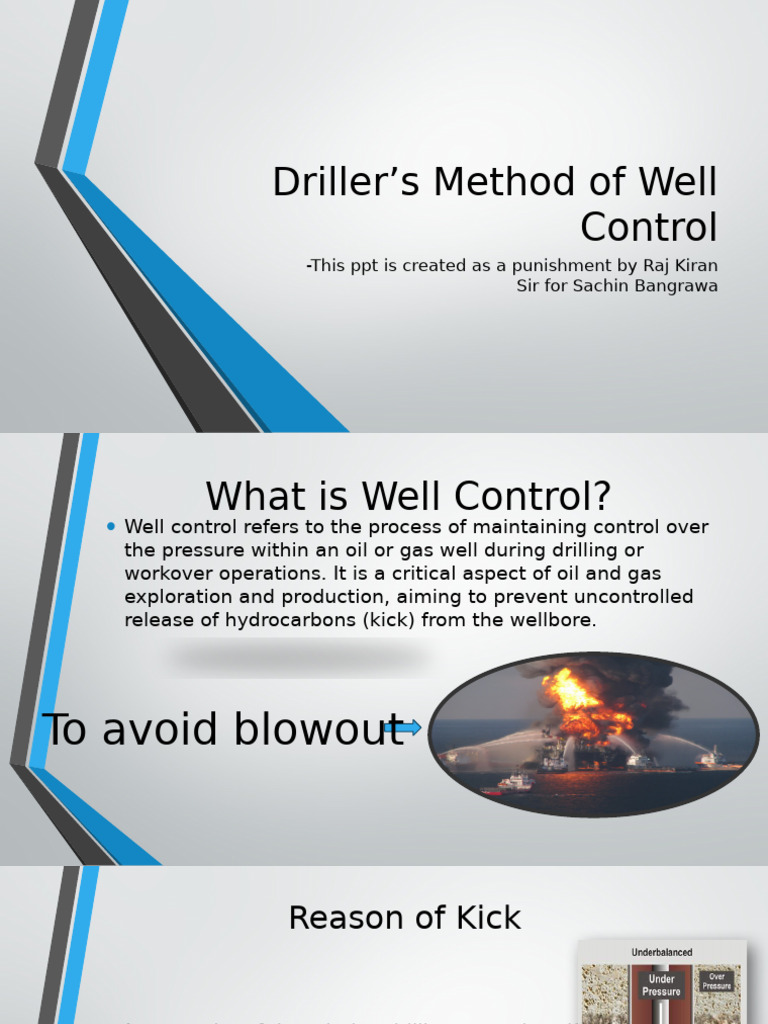 Driller’s Method of Well Control | PDF