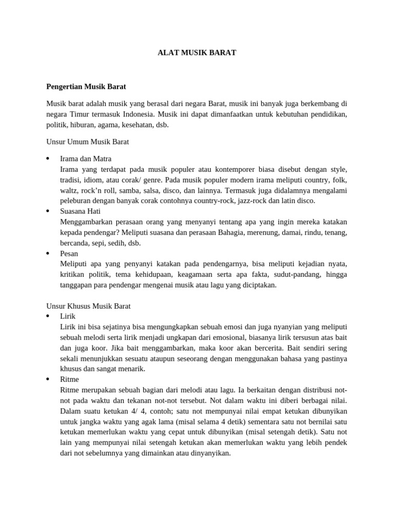 Musik Barat | PDF