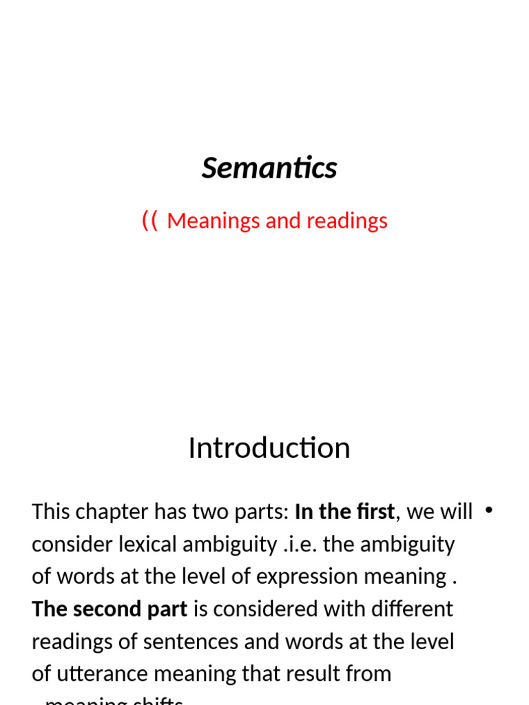 Semantics | PDF