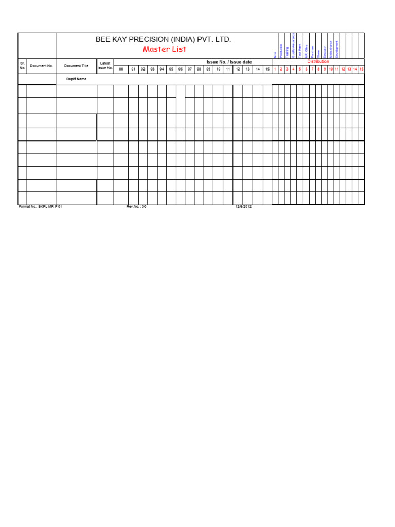 Documents Master register 2000 | PDF