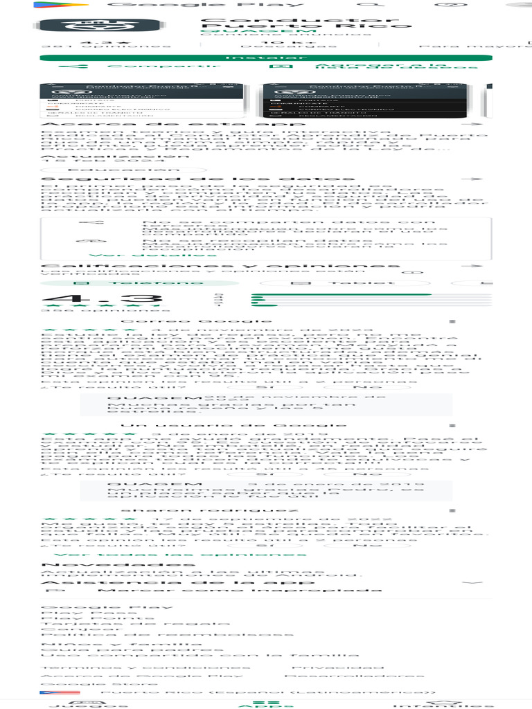 Conductor Puerto Rico - Apps en Google Play | PDF