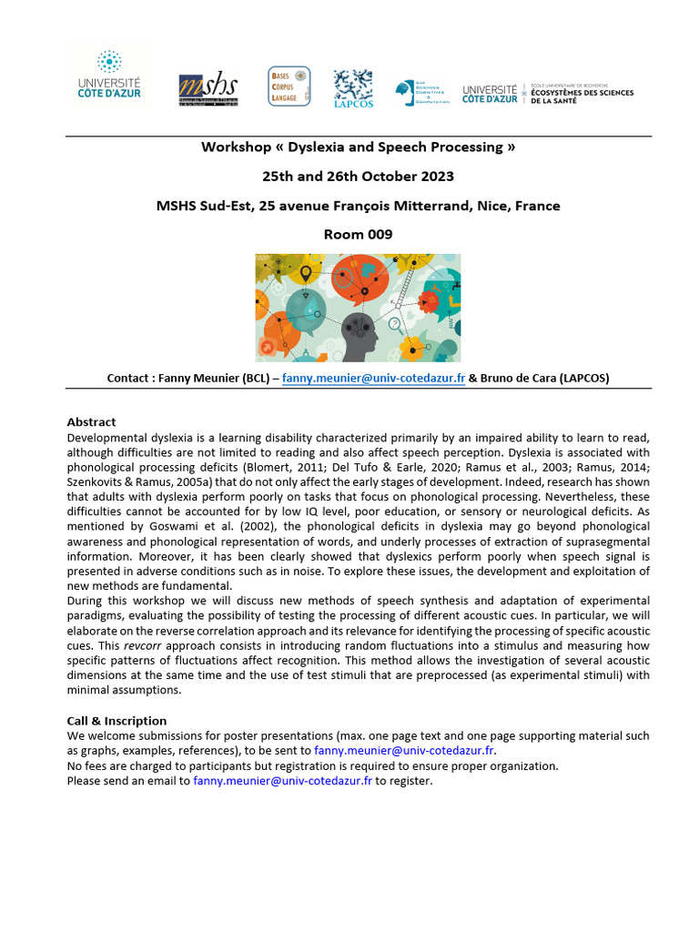 Speech Processing and Dyslexia V3 SG | PDF