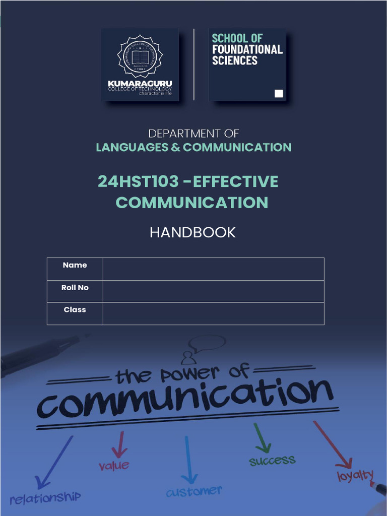 24HST103 Effective Communication - Manual Final | PDF