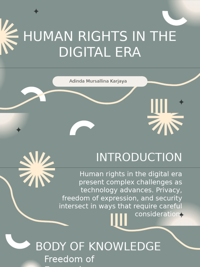 Human Rights in the Digital Era | PDF | Computers
