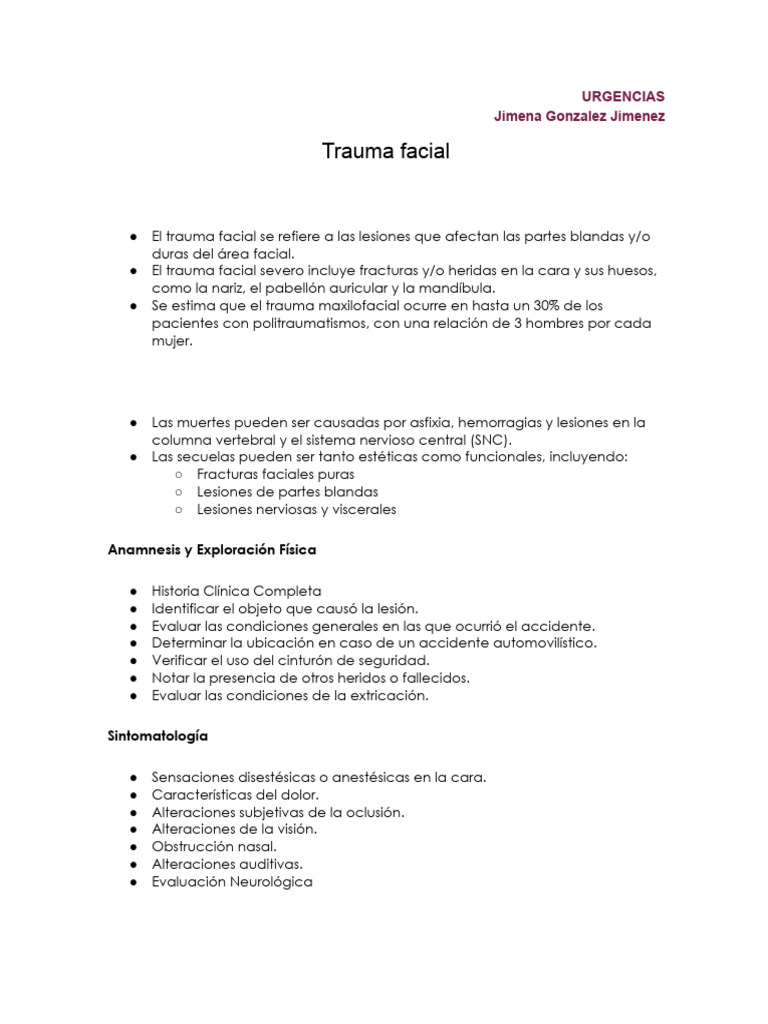 Trauma Facial | PDF