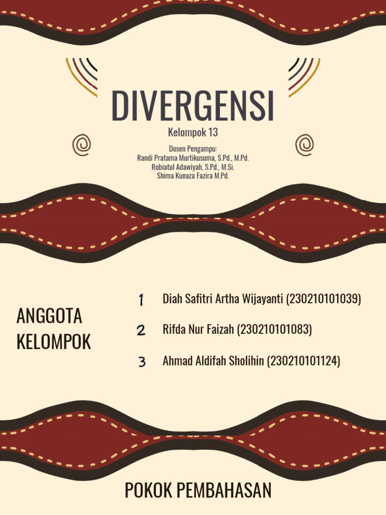 ANVEK KELOMPOK 13 DIVERGENSI Fix BGT | PDF
