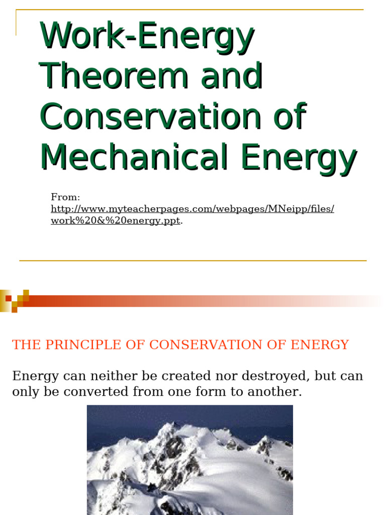 Conservation Energy Powerpoint | PDF