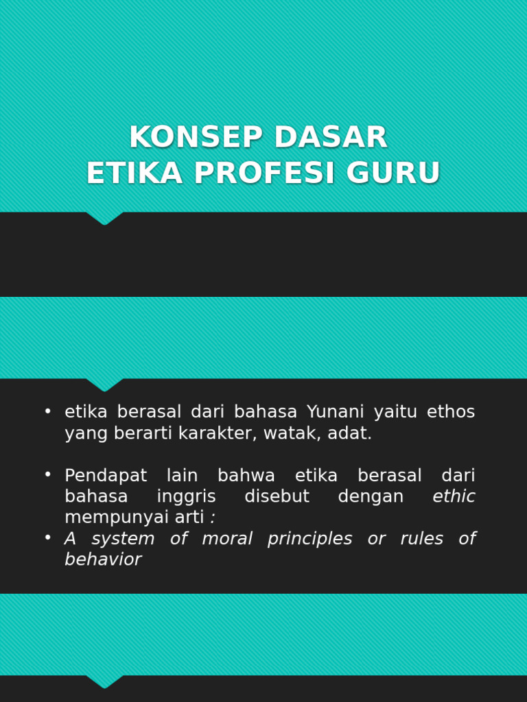 Etika Profesi Guru | PDF
