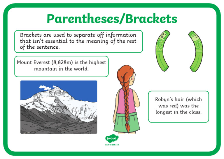T M 1761 Parenthesis Punctuation Poster - Ver - 2 | PDF