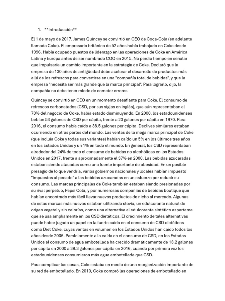 CASO PEPSI Y COCA COLA | PDF
