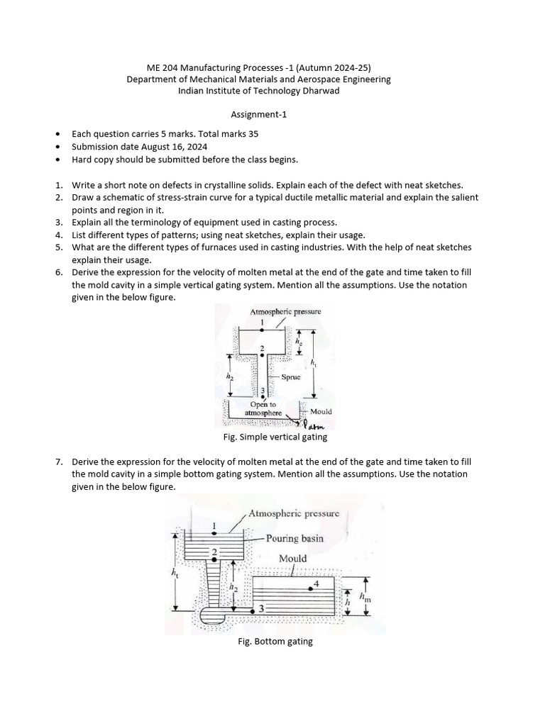 ME 204 Assignment 1 | PDF