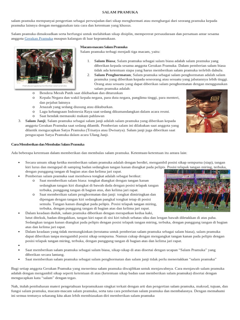 Salam Pramuka | PDF