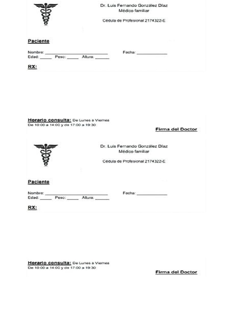 Receta Oficial | PDF