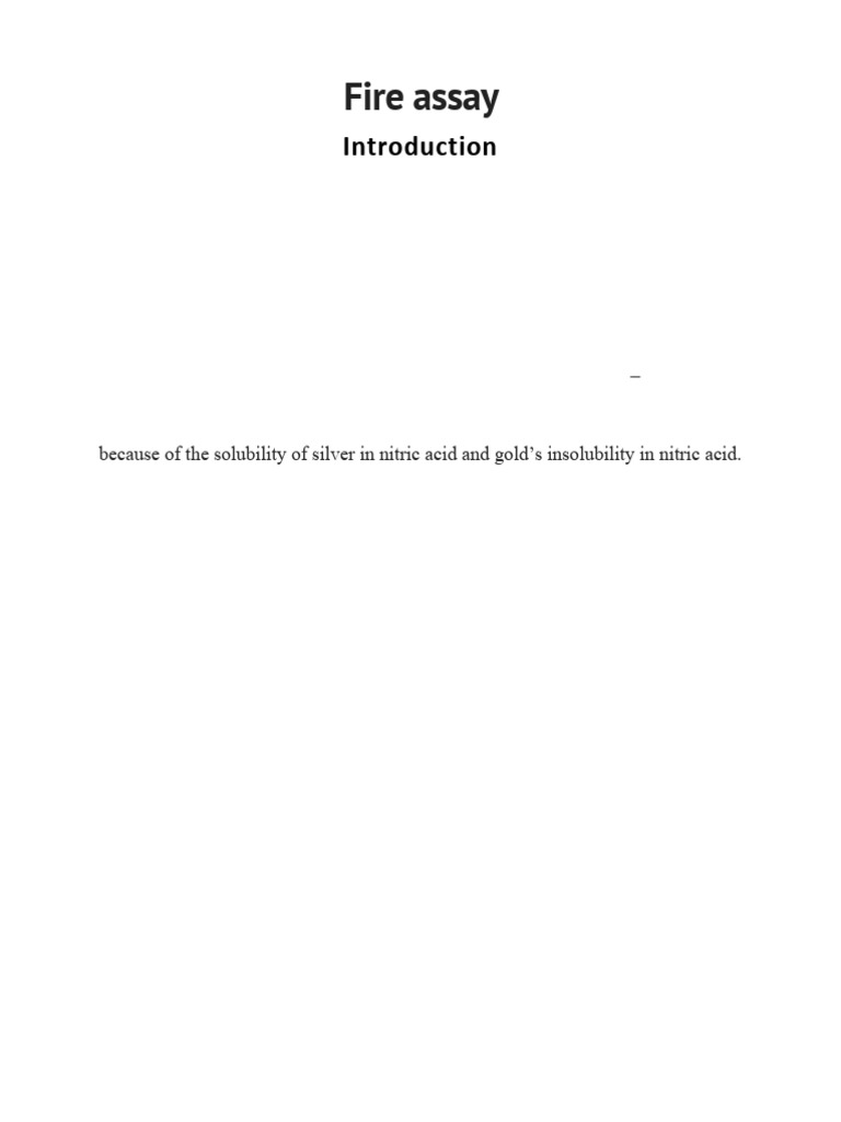 Fire Assay | PDF