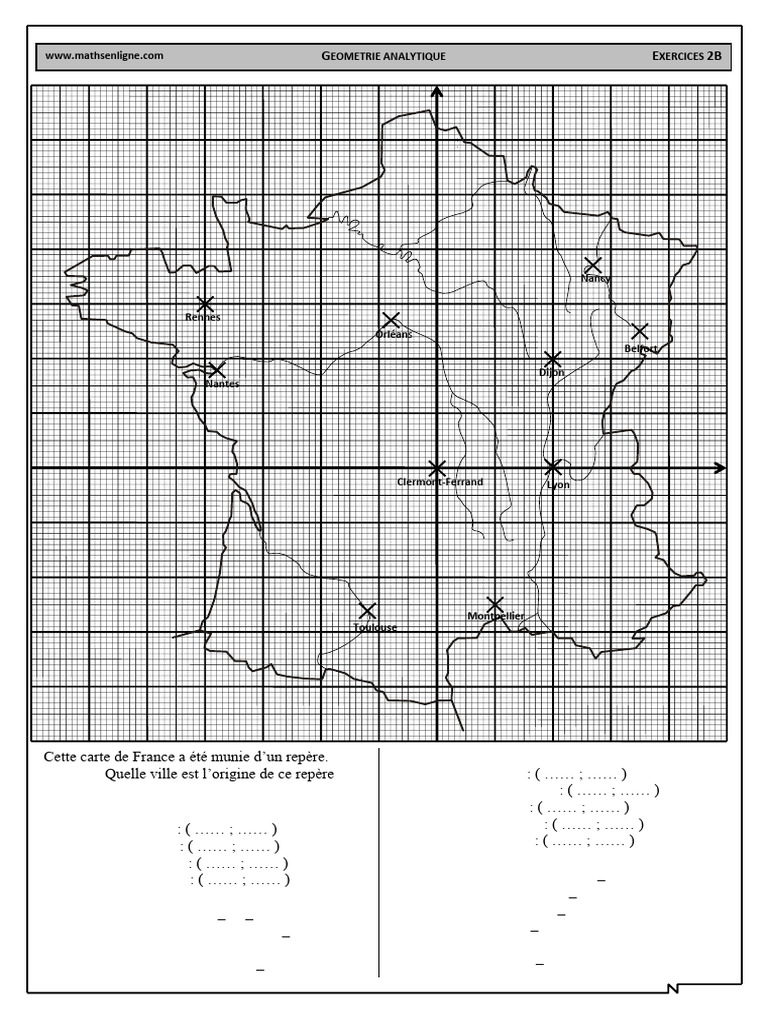 Chap 3 - Ex 2B - Repérage en France - CORRIGE | PDF