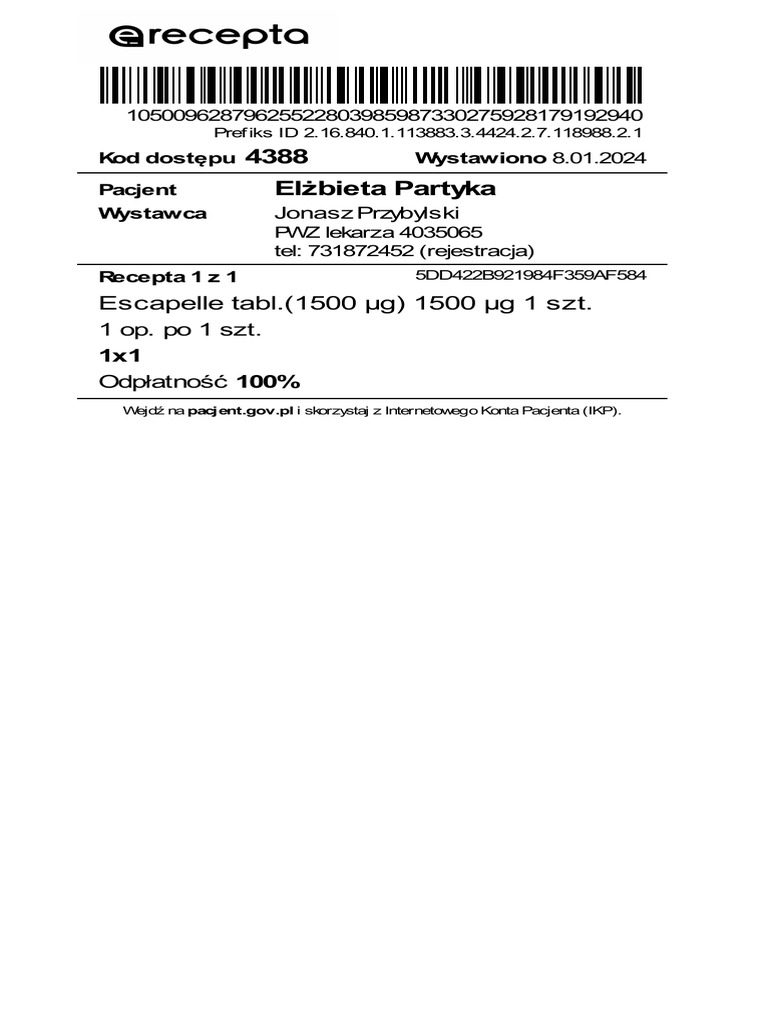 E-recepta 1704703037926 2 | PDF