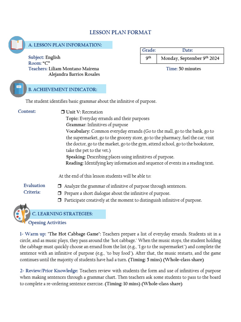 3rd Lesson Plan For Practicum | PDF