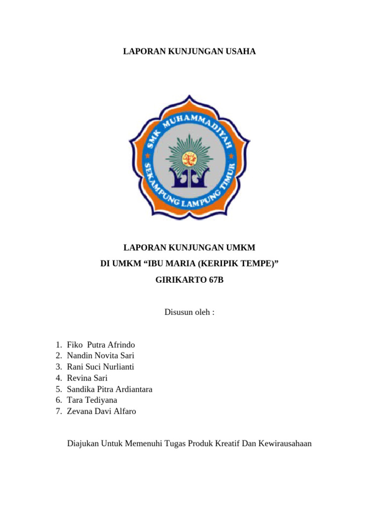 Laporan Kunjungan Usaha | PDF