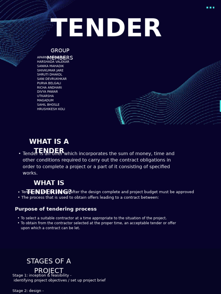What Is A Tender | PDF