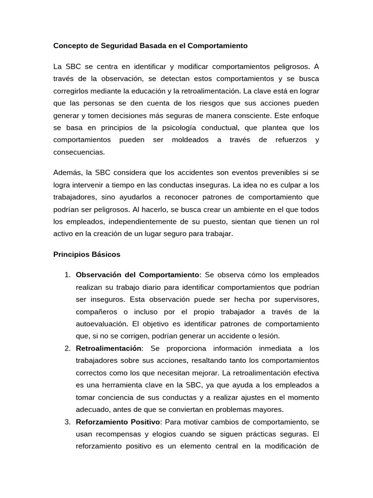 MARCO Concepto de Seguridad Basada en El Comportamiento | PDF