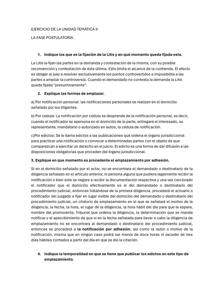 Ejercicio de La Unidad Temática Ii | PDF