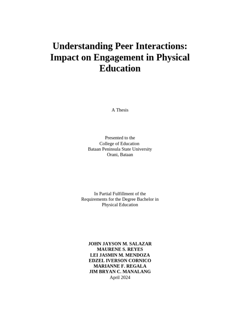 Peer Interaction | PDF