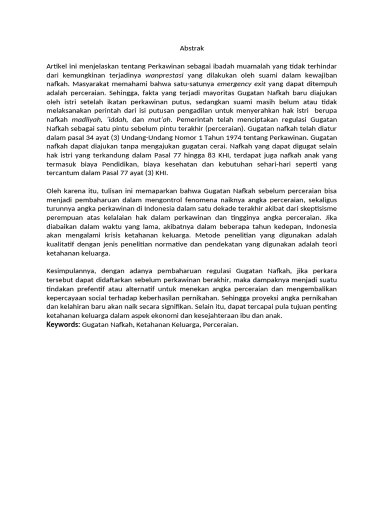 DRAFT Abstrak 1 | PDF